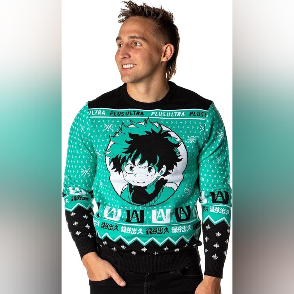 Mha My Hero Academia Deku Holiday Sweater - Gem